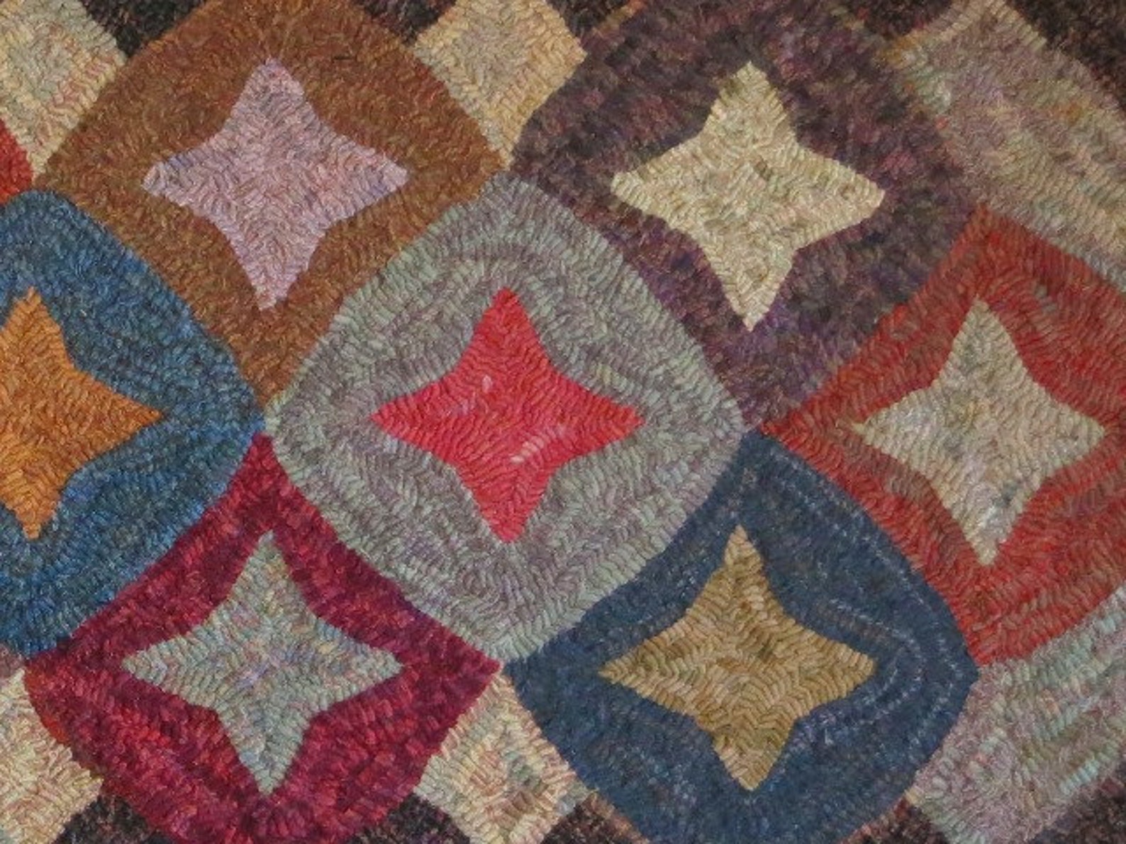 Rug Hooking PATTERN, Geometric Stars 22