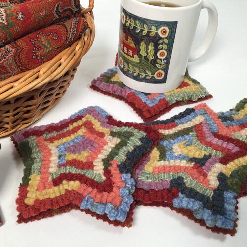 Star Mug Rugs KIT or Wool Pack WP226 DIY Mug Rugs or - Etsy