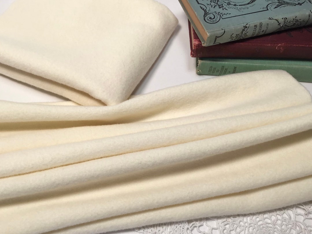 Natural White Flannel Wool for Rug Hooking and Applique Wool, W564 ...