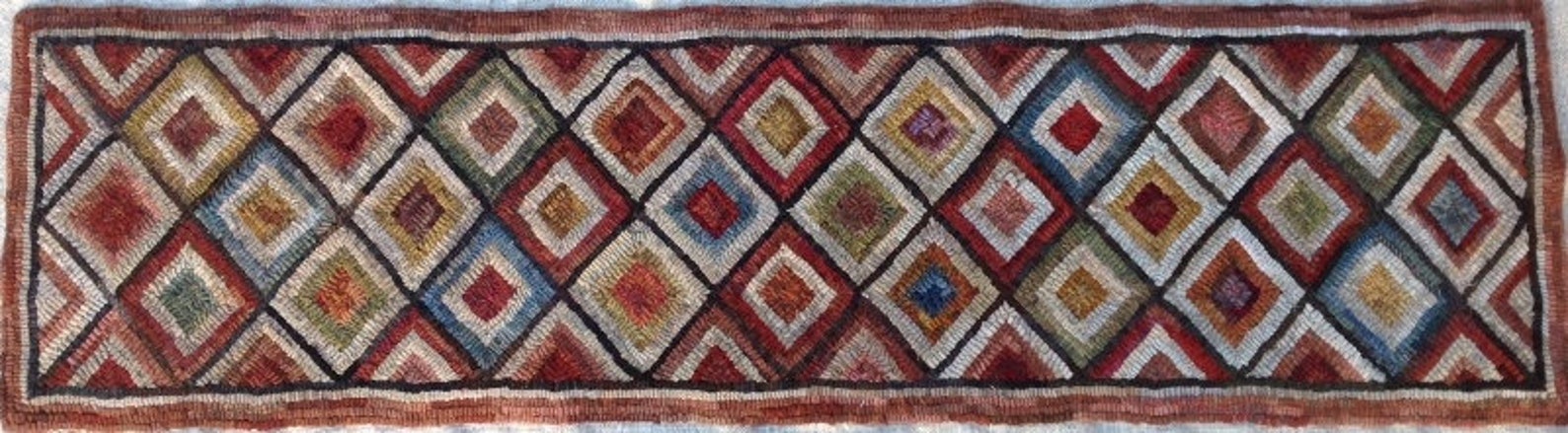 Rug Hooking PATTERN Diamond Geometric 14 X 52 - Etsy