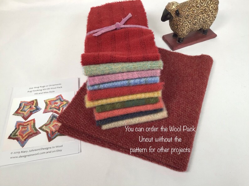 Star Mug Rugs KIT or Wool Pack WP226 DIY Mug Rugs or | Etsy
