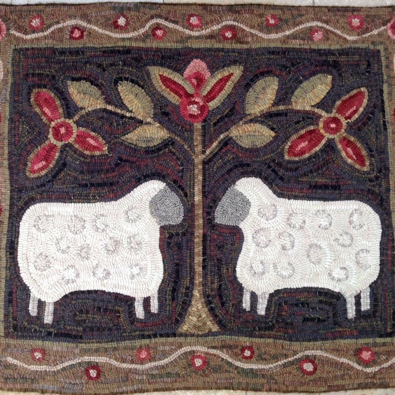 Folk Art Sheep - Etsy
