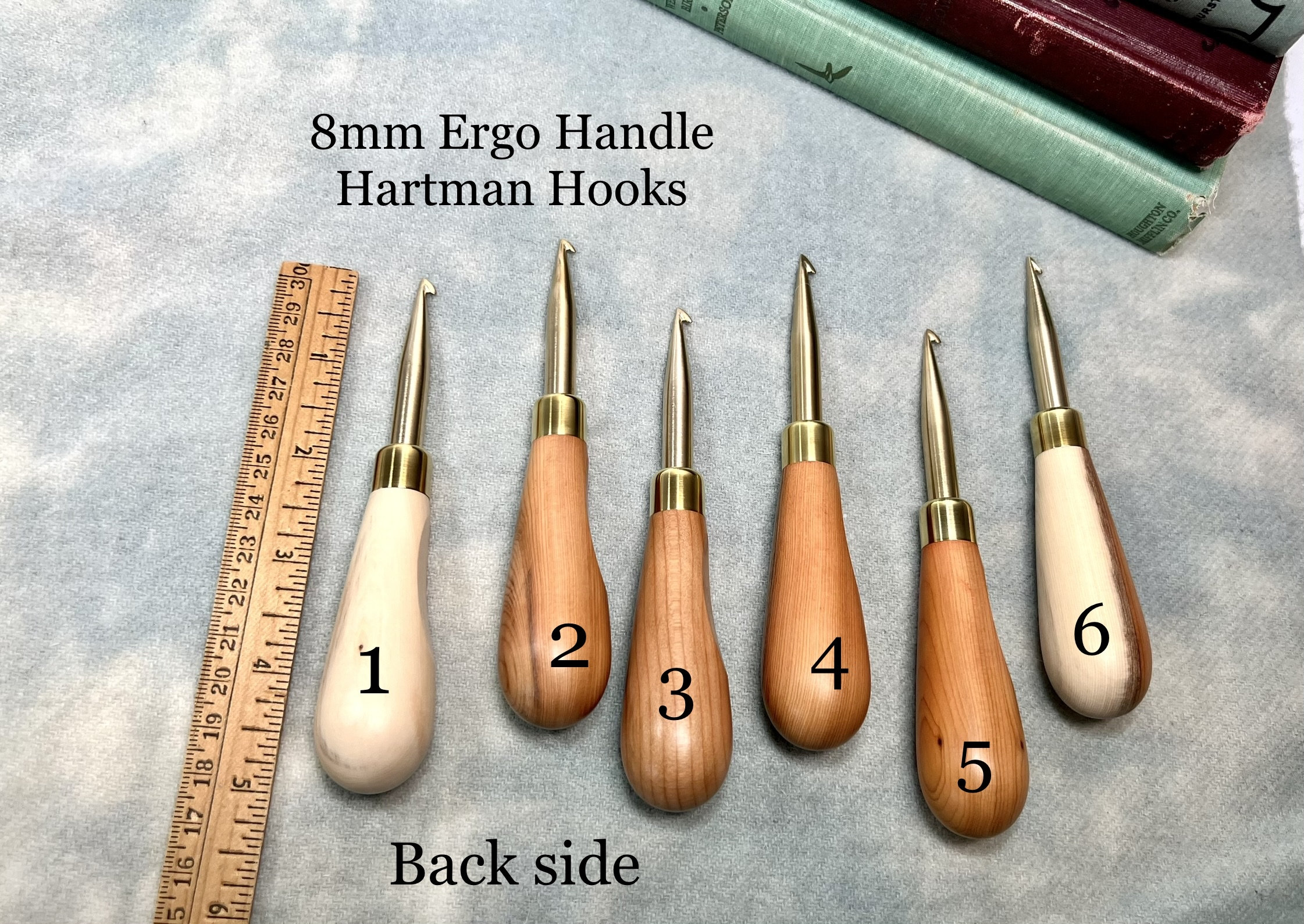 Hartman Hook, 8mm ERGO Handle, S208, Primitive Rug Hook, Wide Cut Rug ...