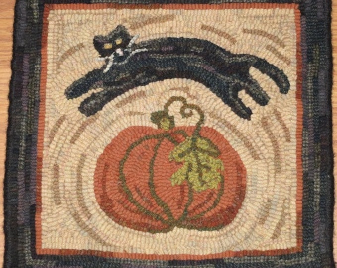 Rug Hooking PATTERN, Leaping Lizzie, 14" X 14", P226, DIY Primitive Rug ...