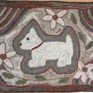 Rug Hooking PATTERN, "daisy the Pup" 21" X 27", P108, DIY Primitive ...