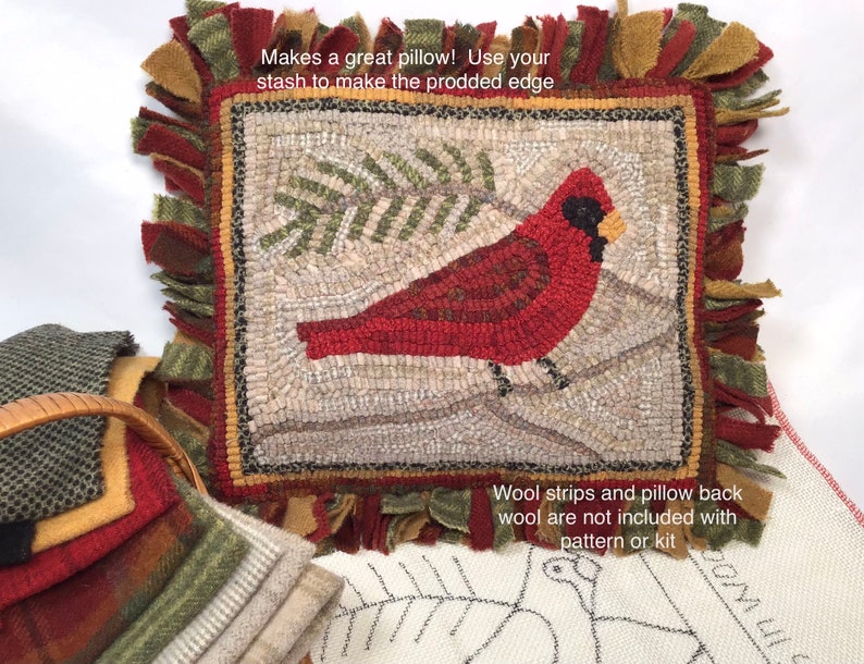 Rug Hooking PATTERN Red Cardinal 10 X 12 P 213 - Etsy