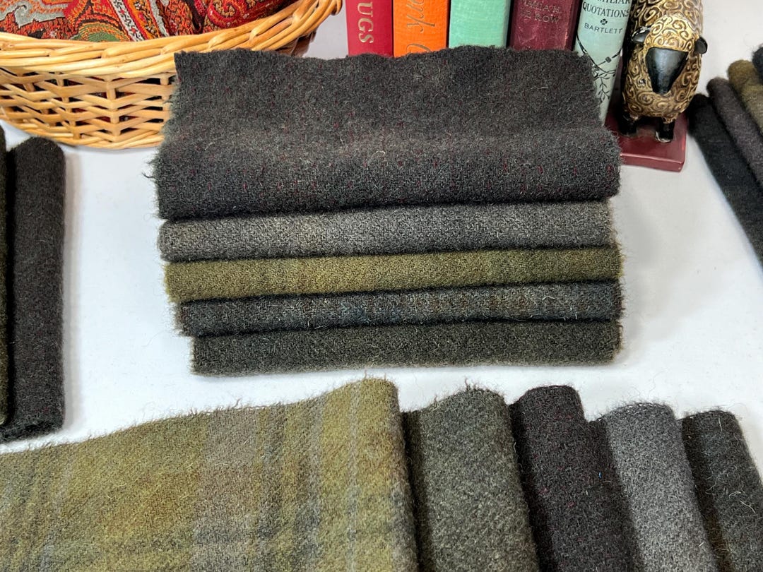 Autumn Nights, 5) Fat Sixteenths, Hand Dyed Wool Fabric for Rug Hooking ...
