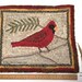 Rug Hooking KIT, Red Cardinal 10" X 12", K131, DIY Bird Rug Kit, Wide ...