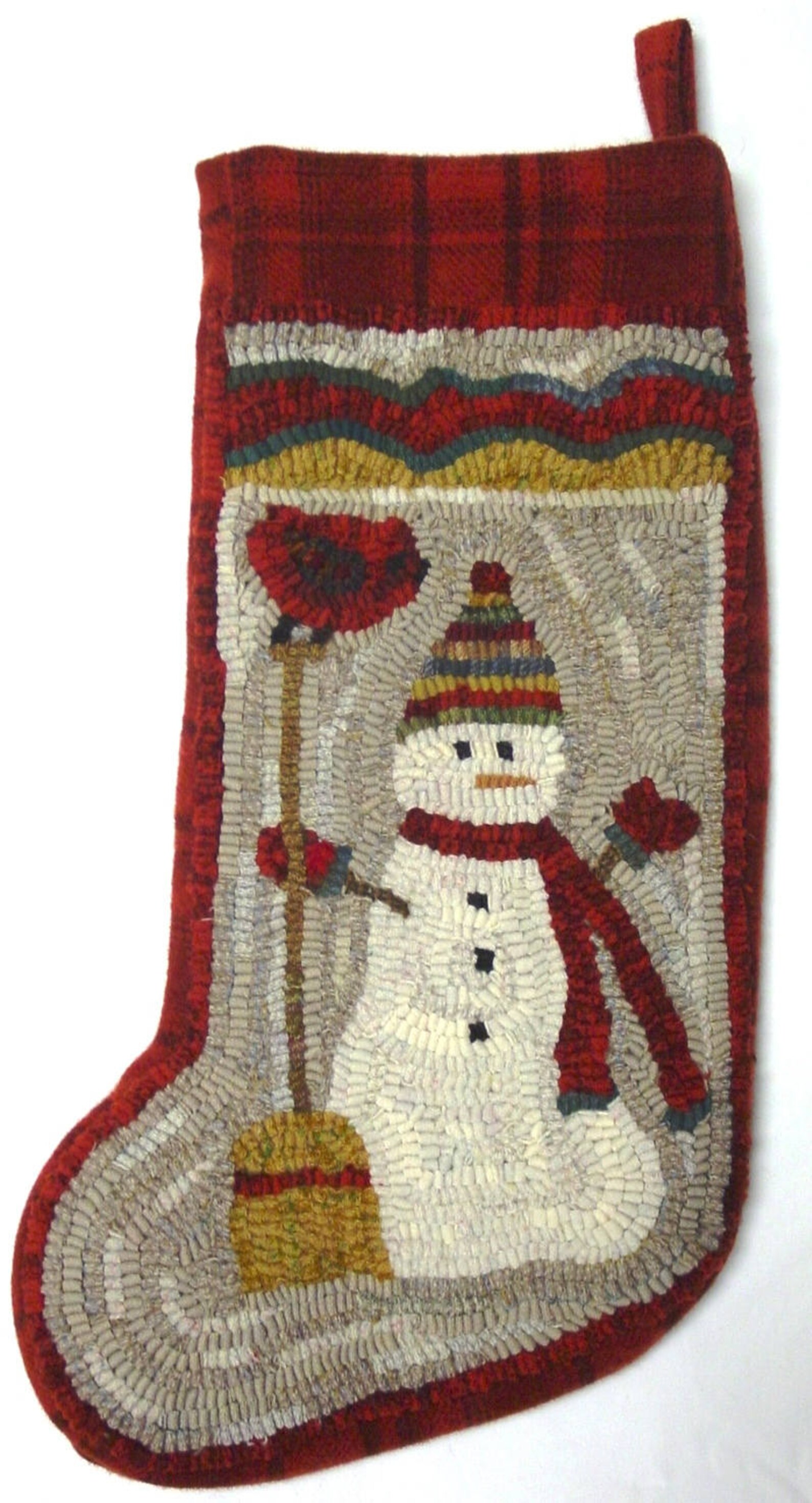 Rug Hooking PATTERN Snowman and Broom Stocking P204 DIY | Etsy