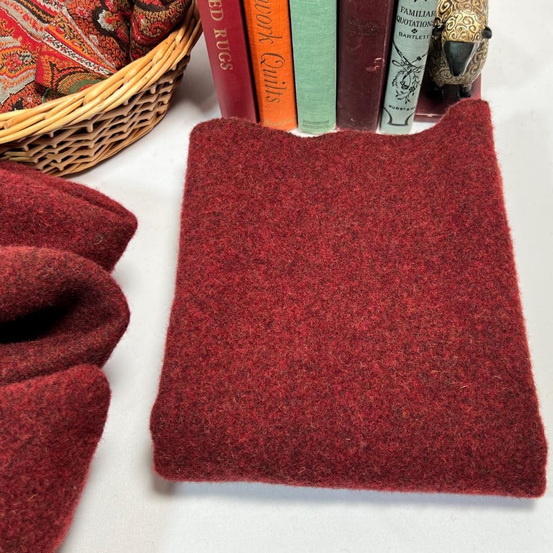 Dark Red Wool - Etsy