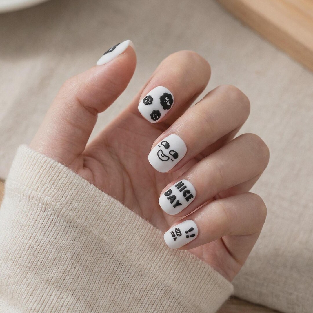 5D Coal Ball Nail Decals, Cute Embossed Nail Art Stickers | Easy DIY ...