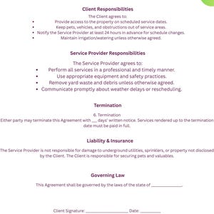 Landscaping Service Contract – Residential & Commercial Maintenance ...