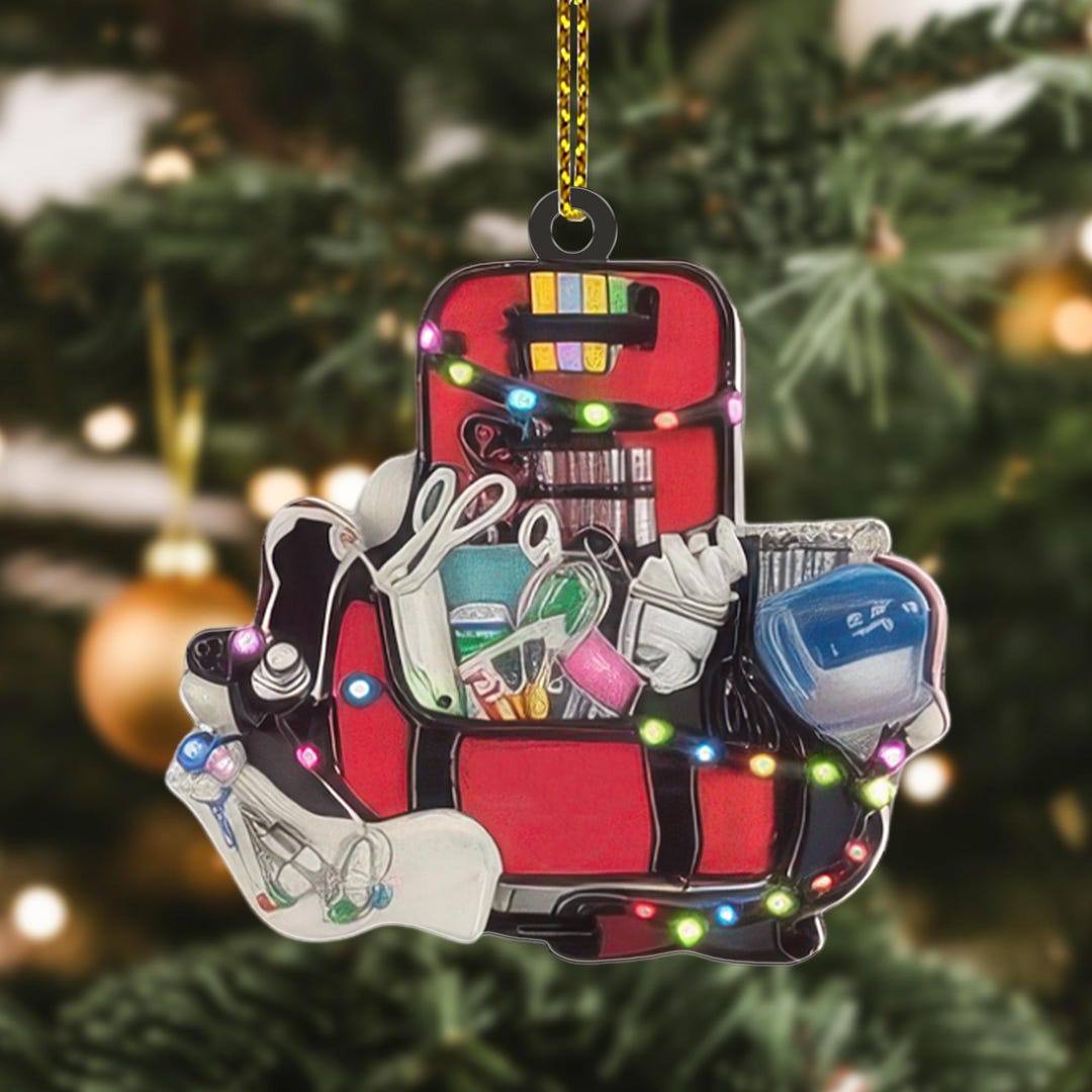 EMS Medical Bag Christmas Ornament – First Responder Tree Decor With ...
