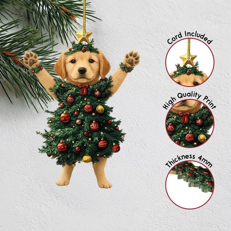 Personalized Cornbread Christmas Ornament - Flat Acrylic Tree ...