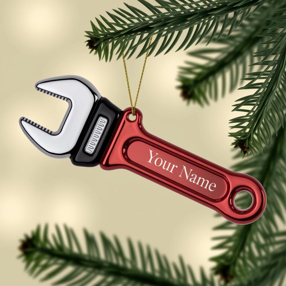 Custom Wrench Ornament With Name, Personalized Tool Christmas Tree ...