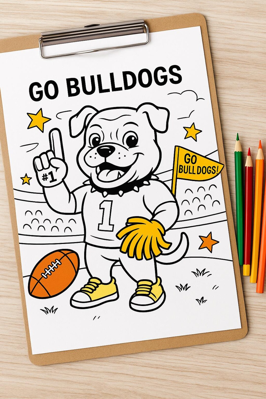 Printable Bulldog Mascot SEC Inspired Coloring Page | Sports Team ...