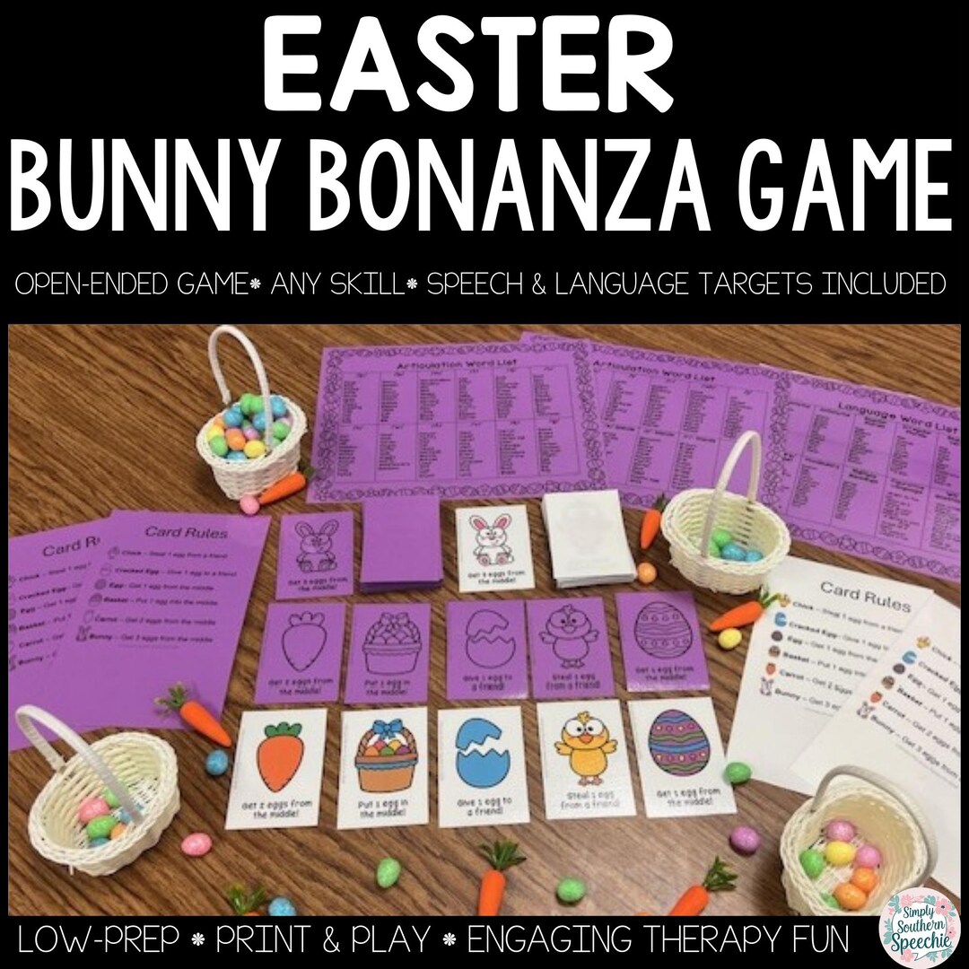 Bunny Bonanza! Easter Speech & Language Game | Open-ended Any Skill - Etsy