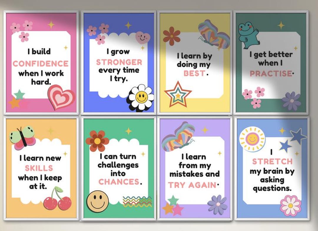 Growth Mindset Posters – Positive Affirmations for Classroom Display ...