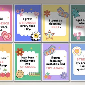 Growth Mindset Posters – Positive Affirmations for Classroom Display ...