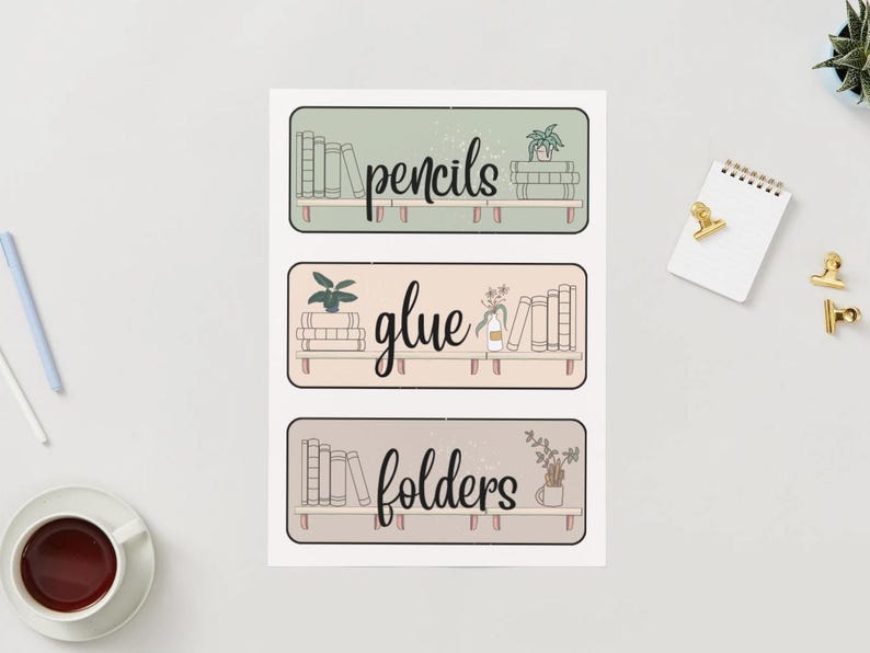 Editable Classroom Labels | Earthy Tones | Printable PDF & Editable ...