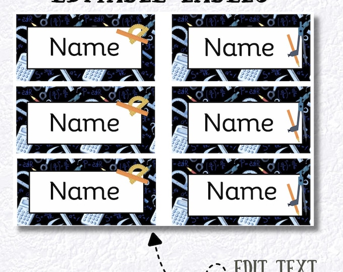 Boho Classroom Labels, Student Name Tags, Back to School Labels ...