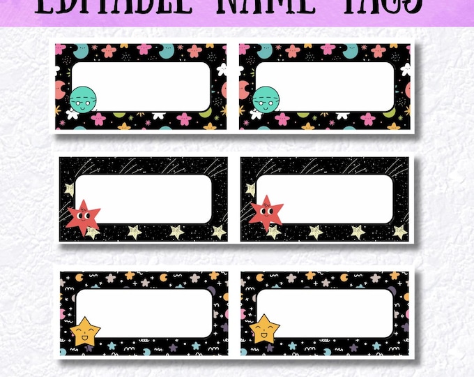Retro Pastel Name Tags | Classroom Labels | Editable - Etsy Canada