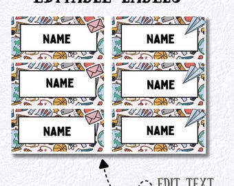 Eucalyptus Name Tags, Classroom Labels, Editable Student Locker Name ...