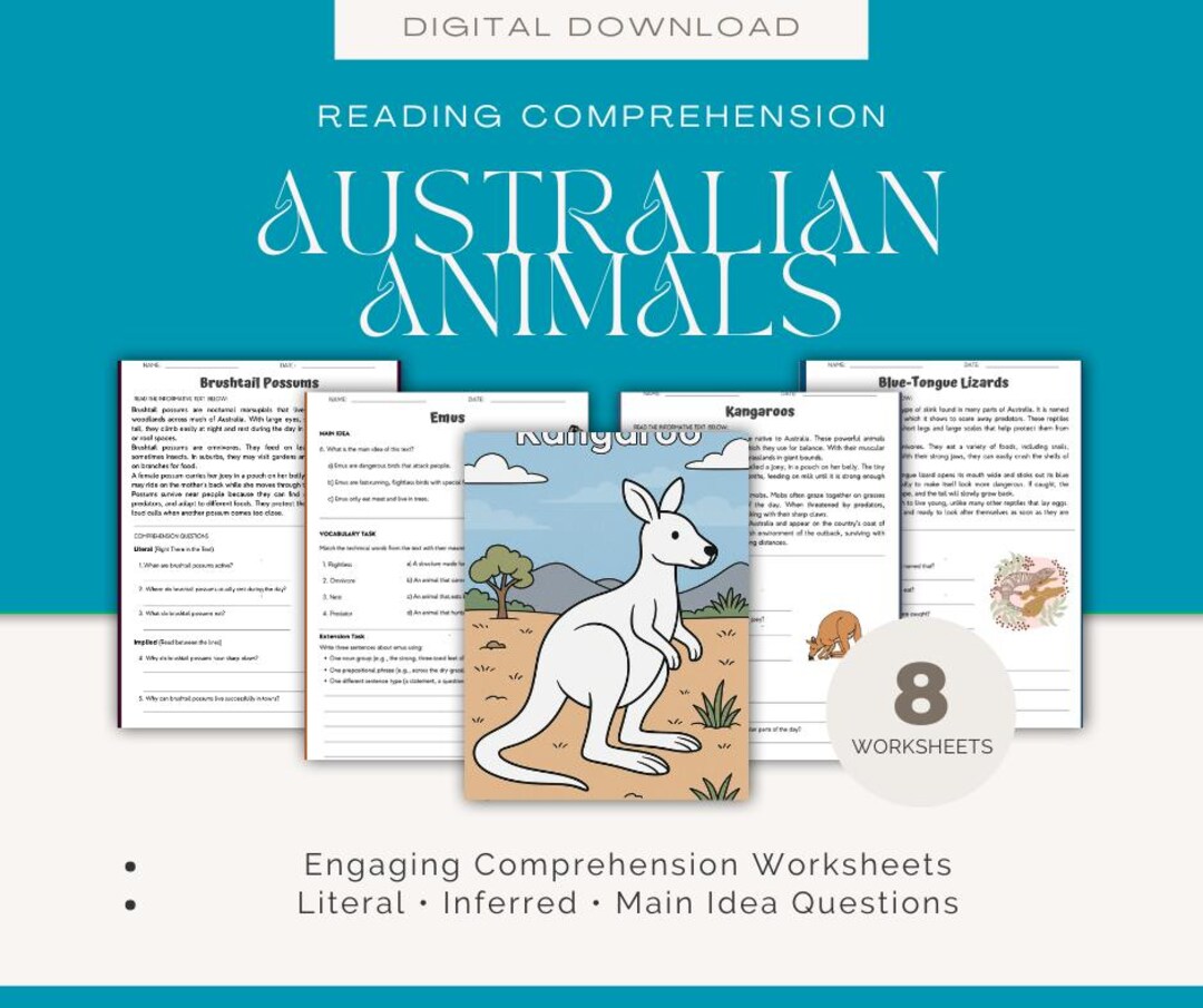 Printable Comprehension Worksheets | Year 2–3 Literacy | Australian ...