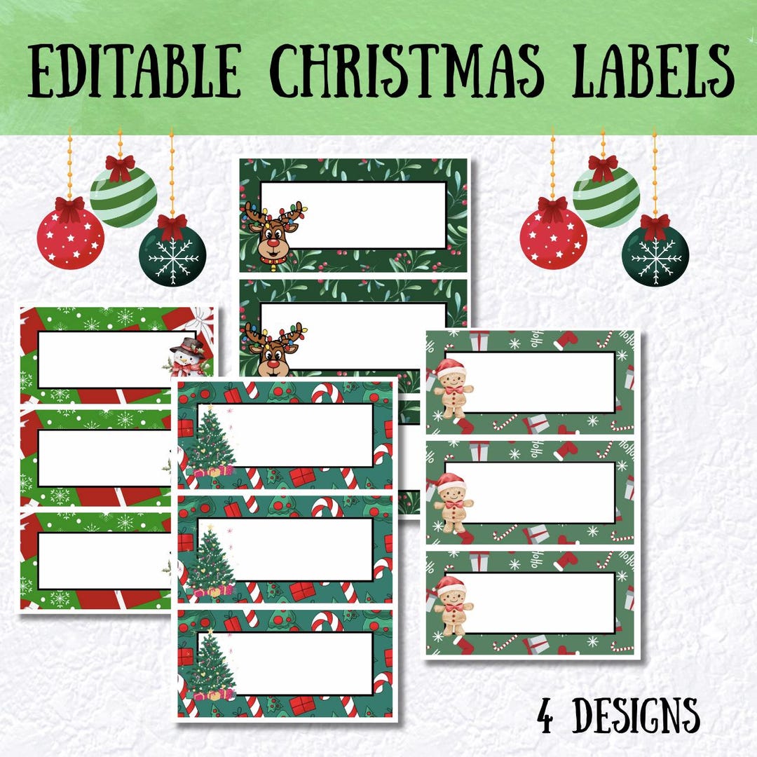 Editable Christmas Name Tags - Classroom Labels (PPT) - Etsy Australia