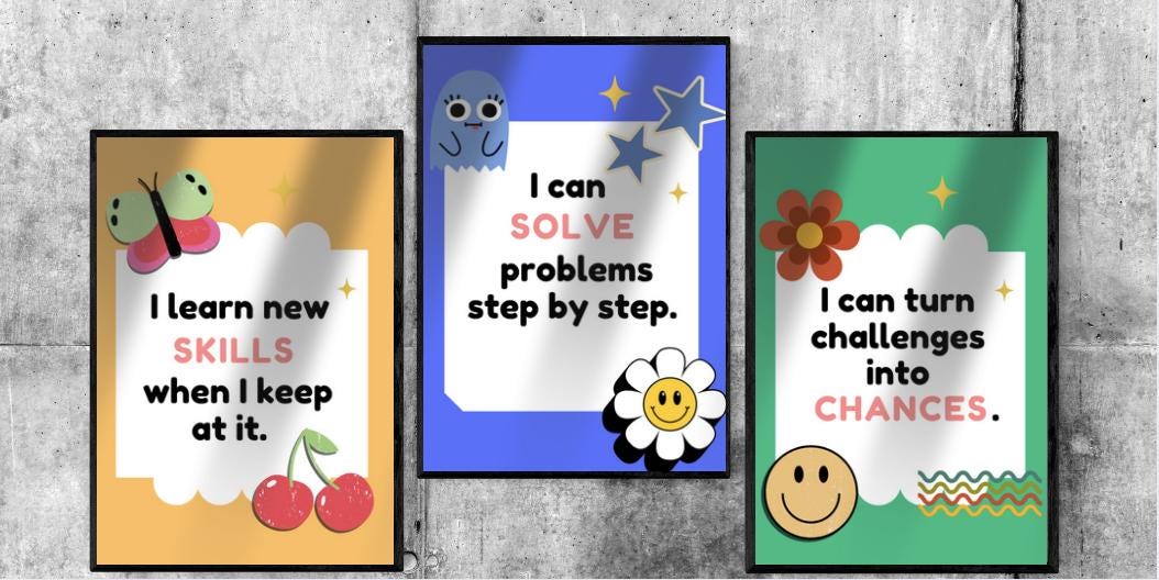 Growth Mindset Posters – Positive Affirmations for Classroom Display ...