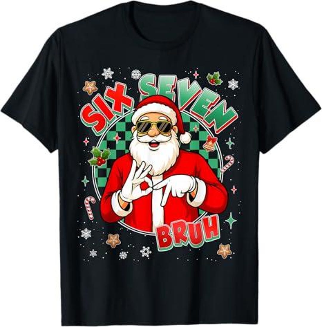 Six Seven Meme 6 7 67 Funny Christmas Xmax Santa Costume PNG File - Etsy