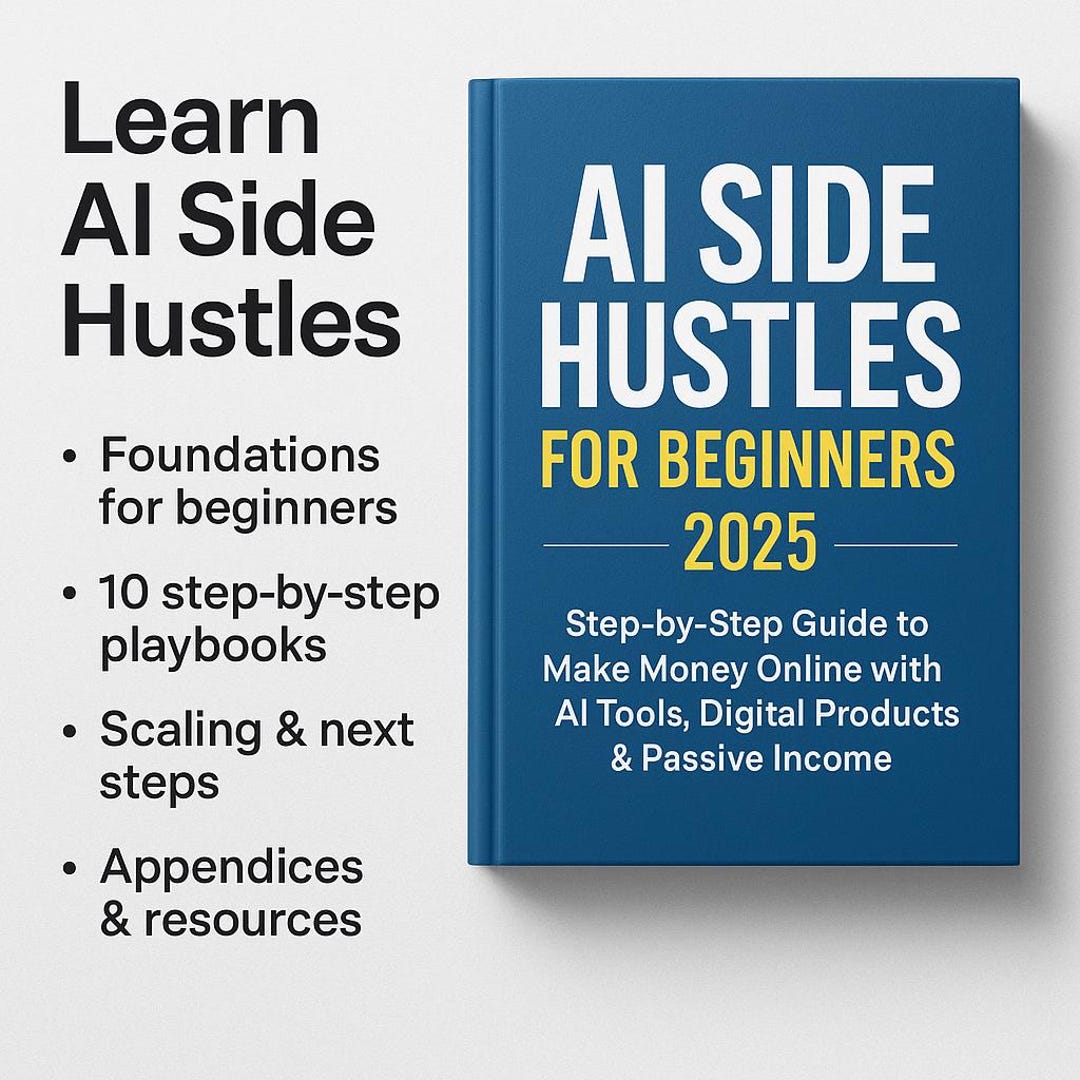 AI Side Hustle Guide 2025 | Beginner’s Passive Income Ideas Ebook - Etsy