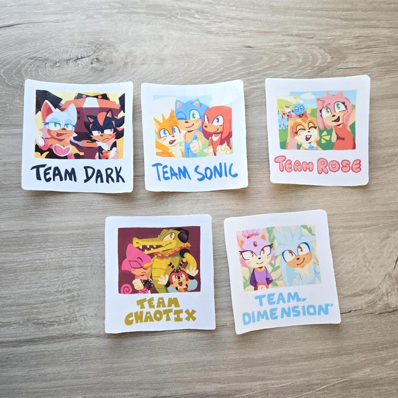 Sonic Teams Stickers - Etsy