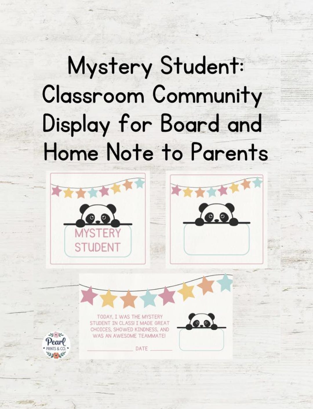 Mystery Student Behavior Management Display Including Parent Note for ...