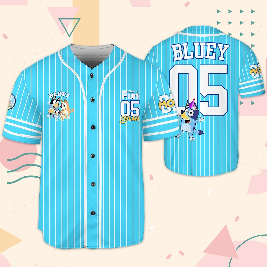 Custom Bluey Birthday Baseball Jersey, Personalized Family Outfit - Etsy