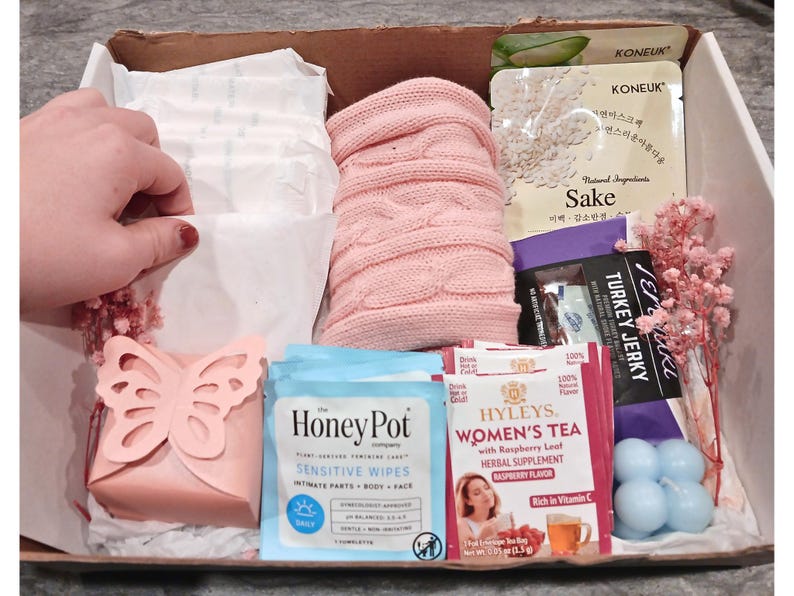 First Period Care Package Monthly Comfort Menstrual Relief Natural ...