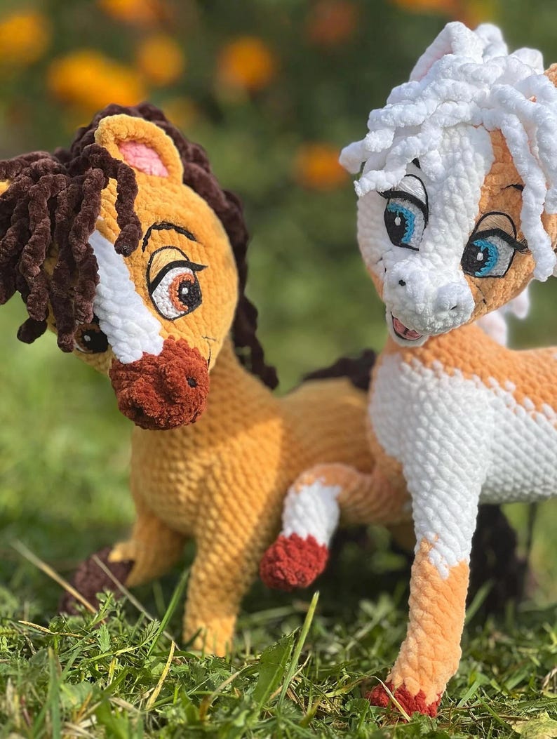 Crochet Horse Patterns PDF: Amigurumi Farm Animal Plush Set, Realistic ...