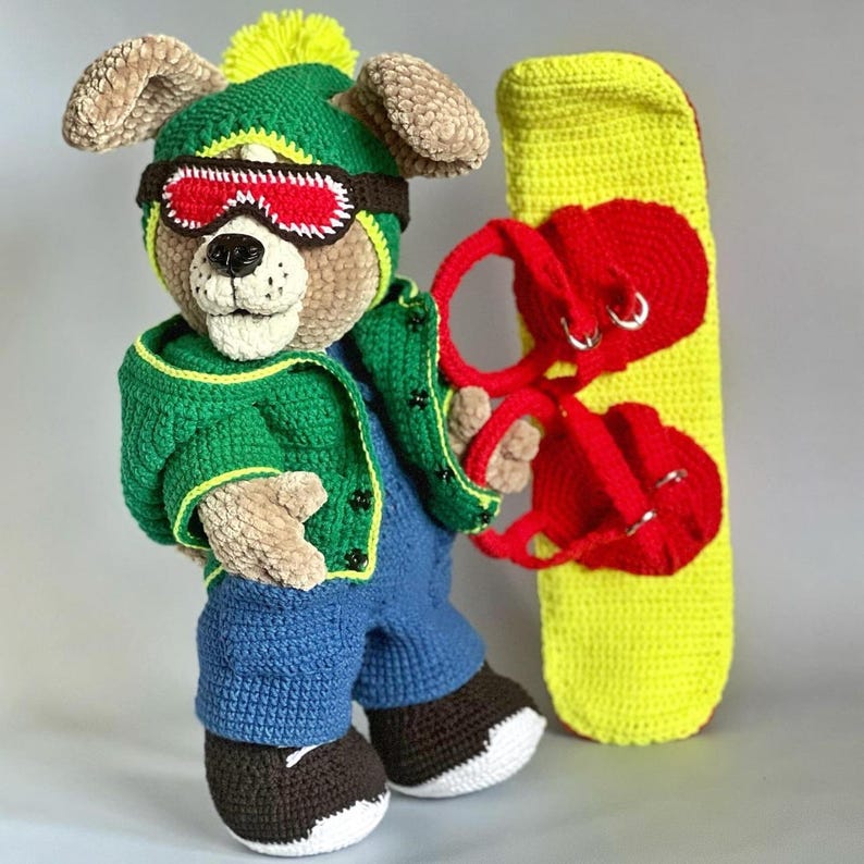 Crochet Puppy and Teddy Bear Pattern, Winter Animal Amigurumi Duo (PDF ...
