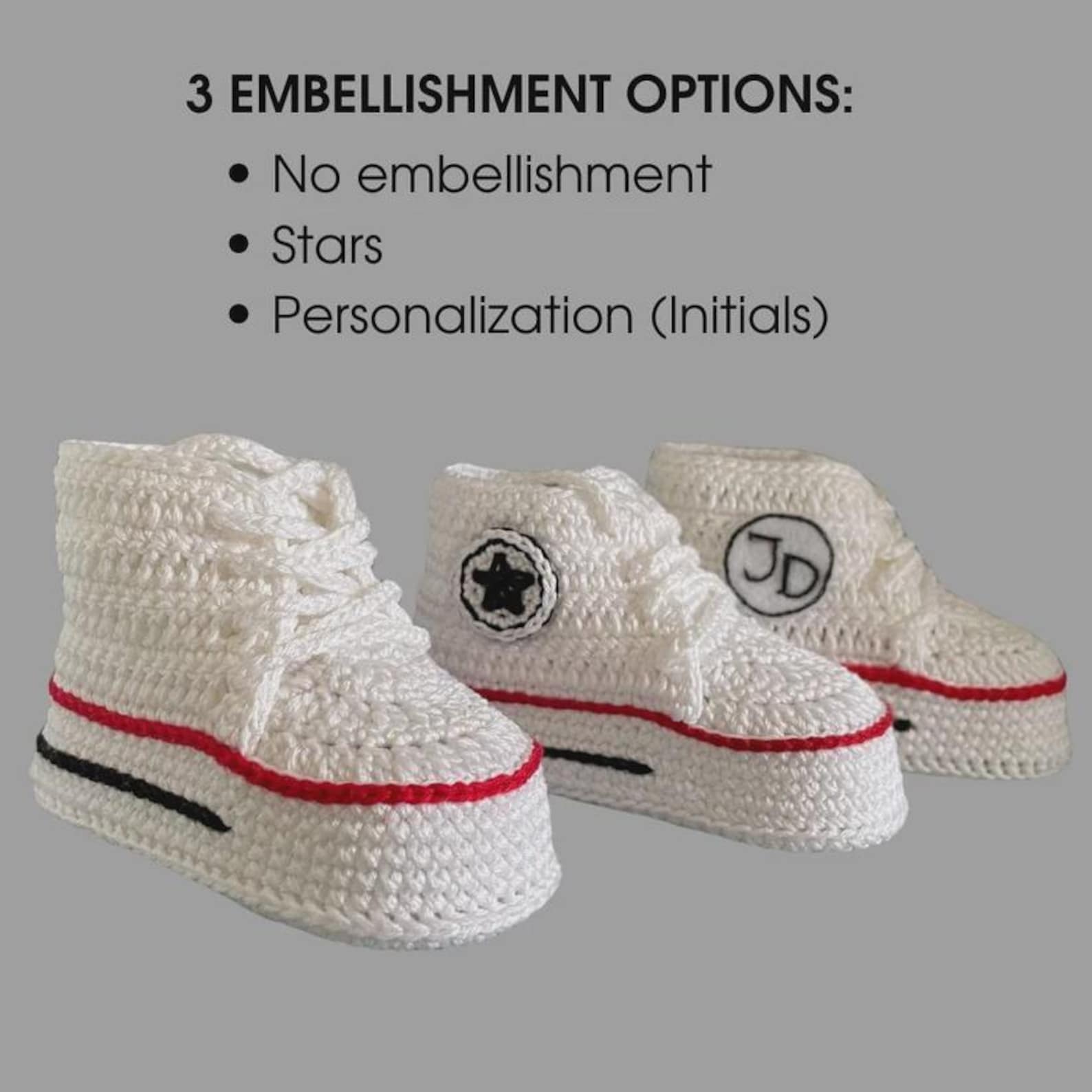 Crochet Pattern Baby High Top Sneakers | Newborn Booties (PDF Pattern ...
