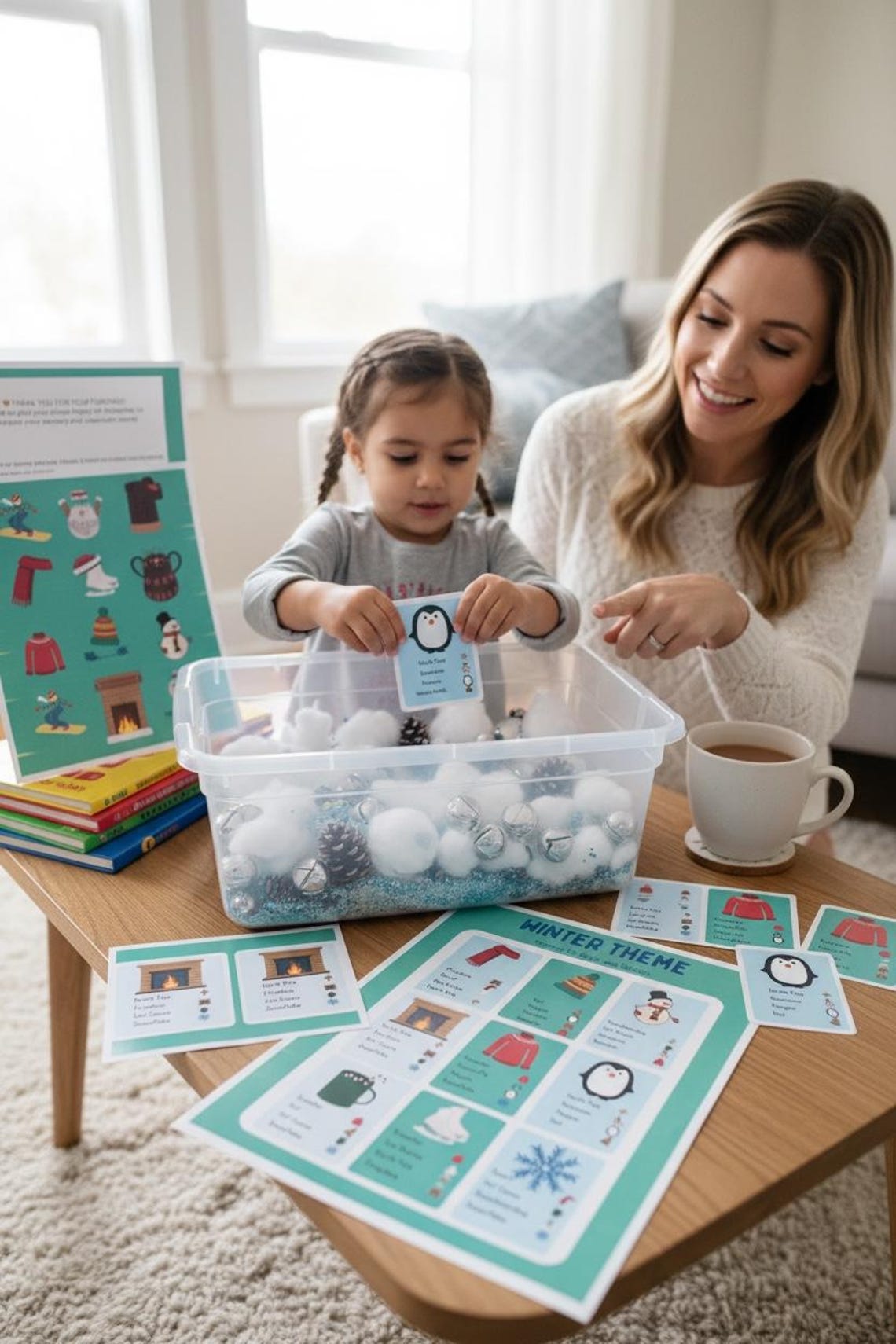 Winter Sensory Bin Cards With Cutouts | Sensory Play | Fine Motor ...