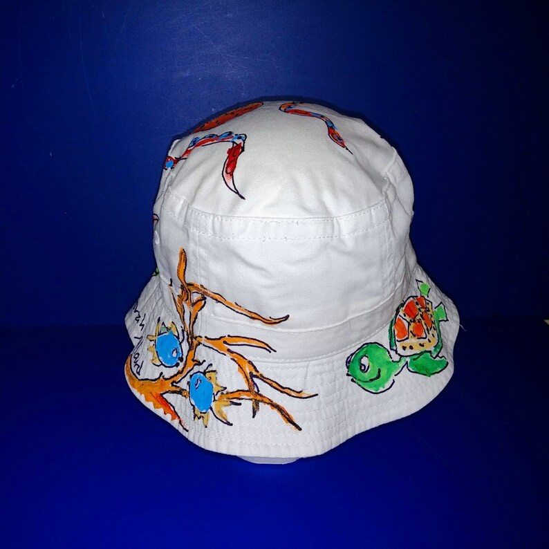 Octopus Bucket Hat Handpainted for Adults and Kids - Etsy
