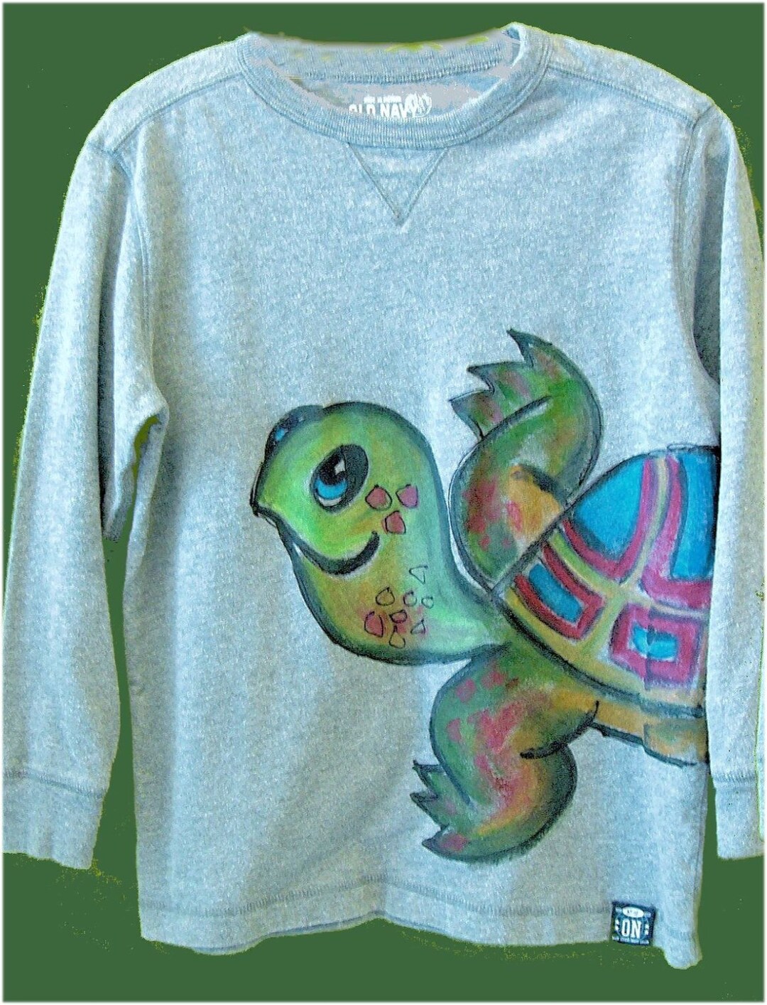 Turtle Wrap T Shirt Handpainted for Kids and Adults - Etsy