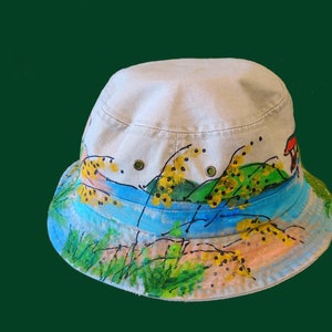 Bucket Hat With All-around Painted Design - Etsy