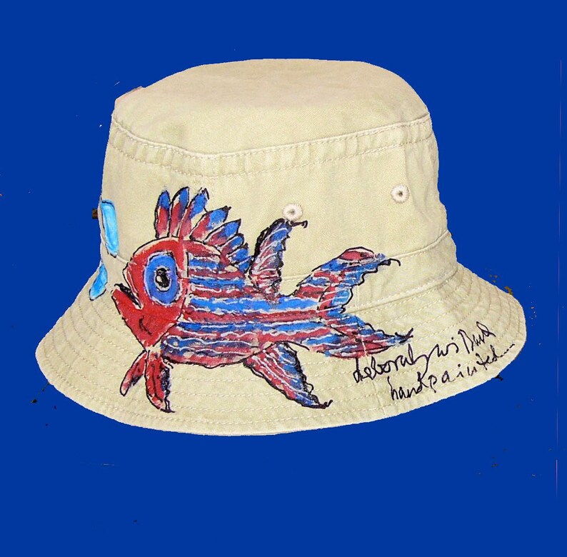 Tropical Fish Bucket Hat Handpainted for Adults and Kids - Etsy