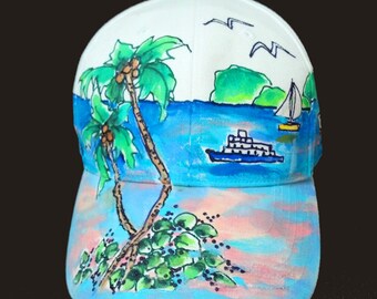 Handpainted Baseball Cap - Etsy