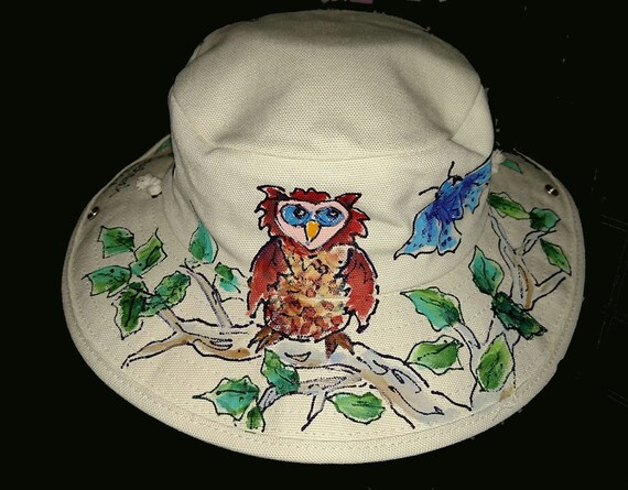 Owl and Hawk Canvas Outback Hat for Men and Women - Etsy