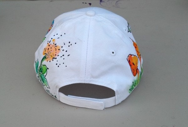 Turtle and Cricket Baseball Cap Hand Painted - Etsy