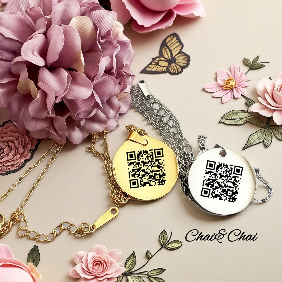 Personalized QR Code Necklace • Voice Message Jewelry • Keepsake Gift ...
