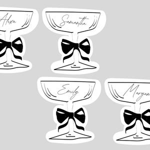 Champagne Glass Name Place Cards – Canva Template - Etsy