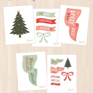 Christmas Pennant Banner Flags: Printable DIY Party Decor (pdf & Jpg ...